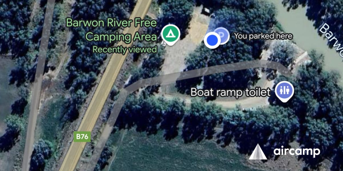 Barwon River Free Camping - Anycamp